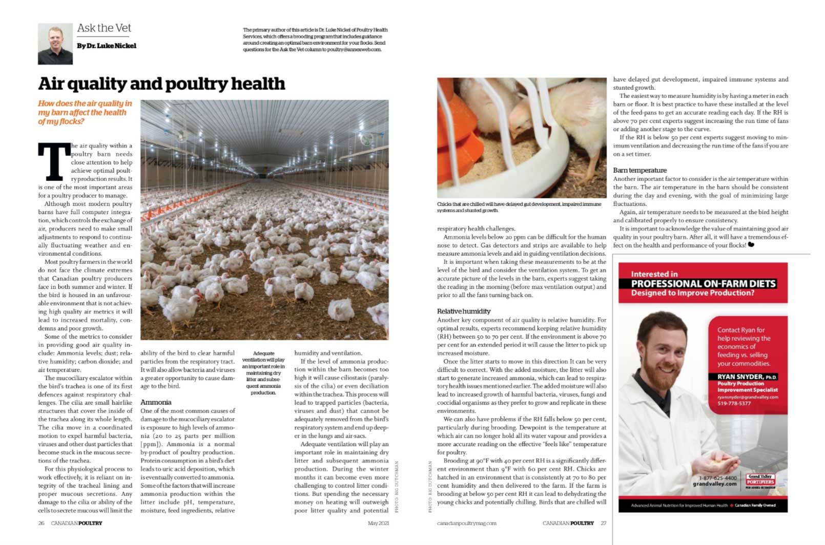 Air Quality and Poultry Health – Poultry Health Services